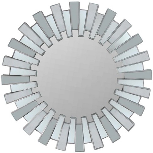 Northlight Aztec Sunburst Round Wall Mirror - 25.5" - Silver : Target