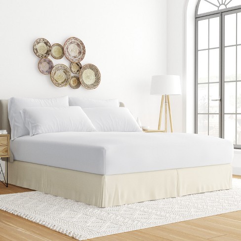 Premium Pleated Dust Ruffle Bed Skirt - Becky Cameron, Ivory, Twin : Target