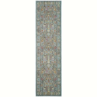 Mystique Mys921 Power Loomed Indoor Runner Rug - Grey/light Blue - 2'3 ...
