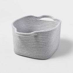 10.5" X 14" Medium Felt Basket With Stitching Dark Gray - Brightroom ...