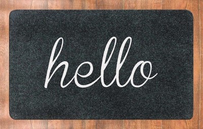 J&v Textiles "hello" Outdoor Rubber Doormat 18" X 30" : Target