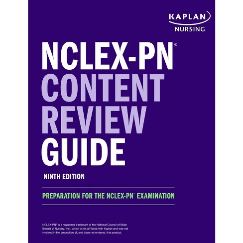 Nclex-pn Content Review Guide - 9th Edition By Kaplan Nursing (paperback) : Target