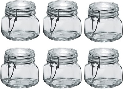 Amici Home Glass Hermetic Preserving Canning Jar Italian, Leak Proof ...