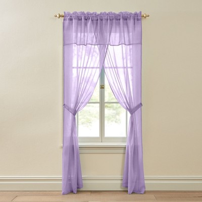 BrylaneHome BH Studio Crushed Voile 5 Piece One-Rod Set - 60" W 84" L ...