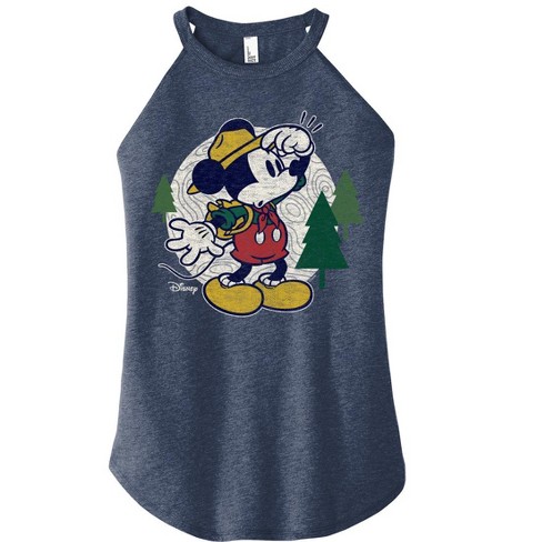 Women's Disney Mickey & Friends Graphic High Neck Tank - Heather Blue ...