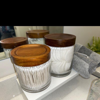 Canister Acacia/glass Small - Threshold™ : Target