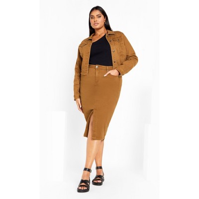 City Chic | Women's Plus Size Vivian Skirt - Butterscotch - 16w : Target