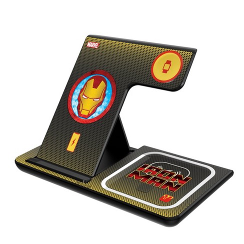 Keyscaper Marvel Avengers Iron Man Grid 15-watt 3 In 1 Charging Station ...