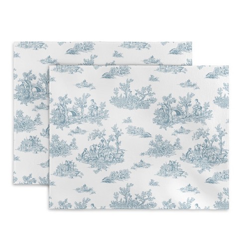 Evanjelina & Co Toile De Jouy Duck Egg Blue Placemats - Deny Designs ...