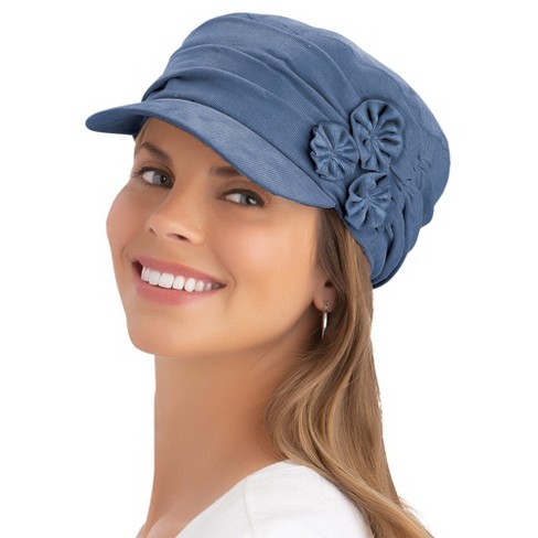 Collections Etc Stylish And Comfortable Floral Embellished Hat One Size ...
