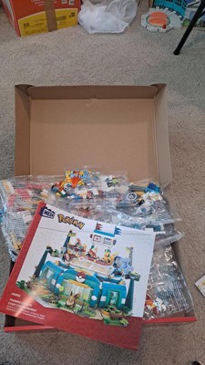 Mega Pokemon Traning Stadium Building Toy Kit, With 5 Action Figures ...
