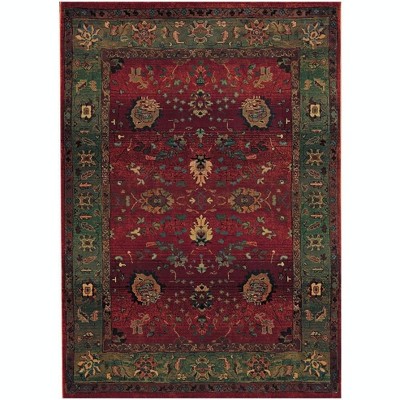 Oriental Weavers Kharma 2'6" X 9'1" Machine Woven Runner Rug In Red ...