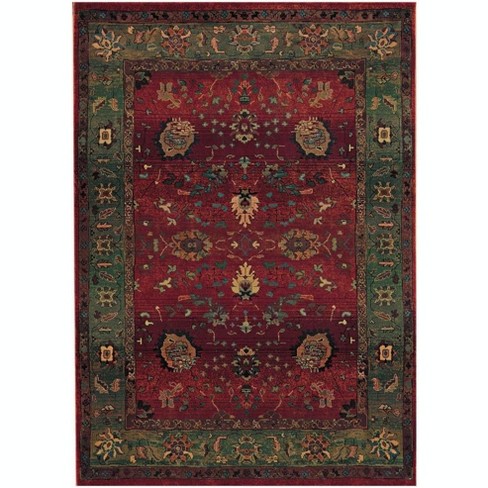Oriental Weavers Kharma 2'6" X 9'1" Machine Woven Runner Rug In Red ...