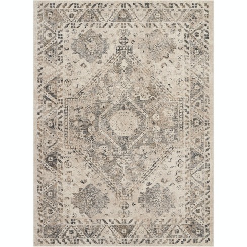 Nourison Fusion Boho Medallion Indoor Rug Cream/grey 7'10" X 10'6" : Target