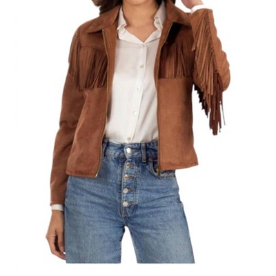 Women's Fringe Faux-suede Jacket - Wrangler S : Target