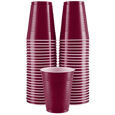 Sparksettings Burgundy Disposable Plastic Cups 18oz, 50 Pack : Target
