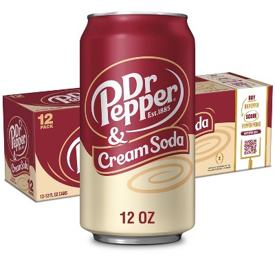 Dr Pepper Cream Soda - 12pk/12 Fl Oz Cans : Target