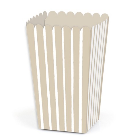 Big Dot Of Happiness Tan Stripes - Simple Party Favor Popcorn Treat ...