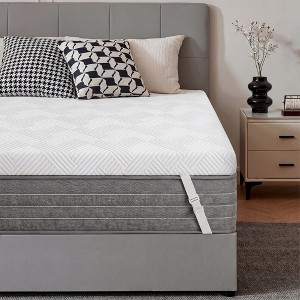 Dyonery Extra Firm Mattress Topper, Gel Memory Foam Bed Pad with ...