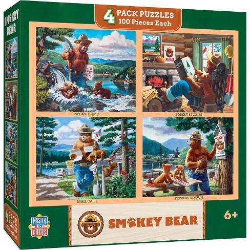 Masterpieces Kids Puzzle Set Smokey Bear 4 pack 100 Piece Jigsaw Puzzles Target