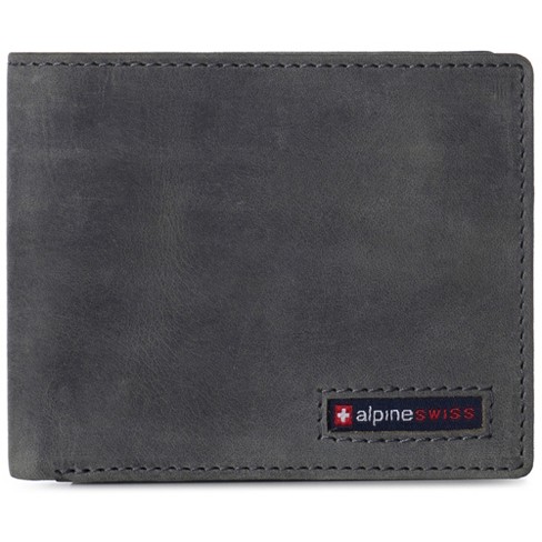 Alpine Swiss Nolan Mens Rfid Protected Bifold Wallet Genuine Leather ...