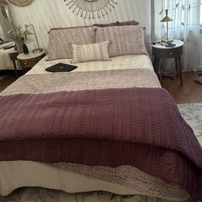 Standard Boho Lofty Velvet Quilt Sham Purple - Threshold™ : Target