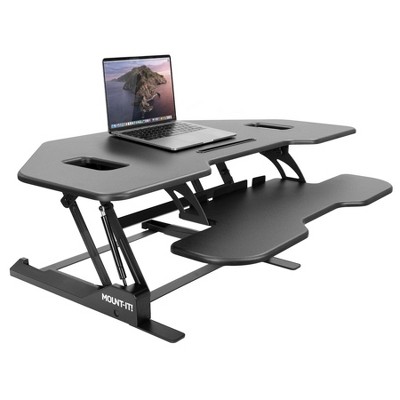 Mount-it! Height Adjustable Standing Desk Converter | 48 Wide Tabletop ...
