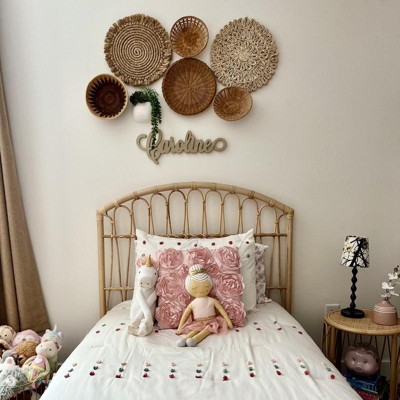 Rattan Bedside Kids' Table Natural - Pillowfort™ : Target