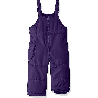 London Fog Big Girls' Classic Heavyweight Snow Bib Ski Pant, Purple ...