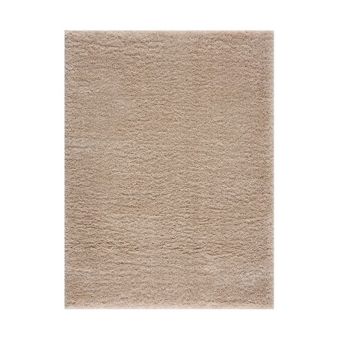 Livn Co. Soft High Pile Polyester Shag Area Rug, Cream 6'x9' : Target
