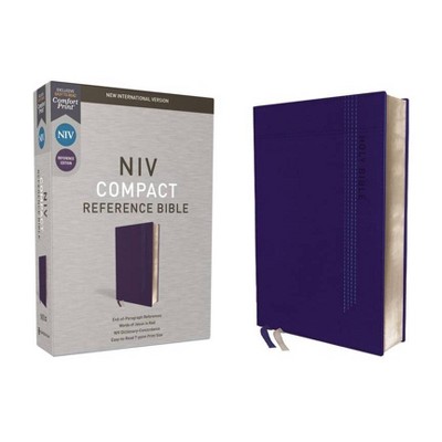 Niv, Reference Bible, Giant Print, Leather-look, Burgundy, Red Letter ...