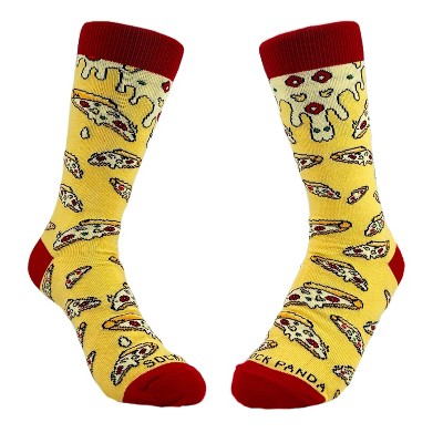 Cheesy Pizza Pattern Socks (men's Sizes Adult Large) From The Sock ...
