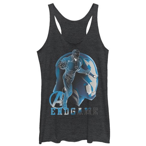 Women's Marvel Avengers: Endgame Iron Man Profile Racerback Tank Top ...