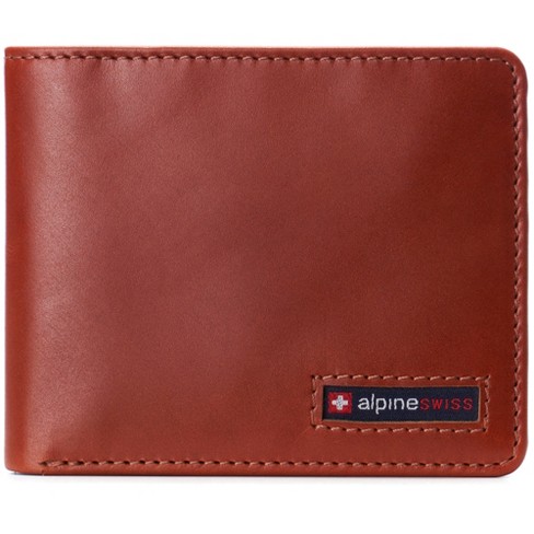 Alpine Swiss Mens Rfid Safe Wallet Bifold Passcase Cowhide Leather ...