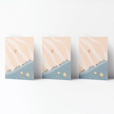 Thank You Greeting Card Pack (3ct) "with Endless Gratitude" By Ramus ...