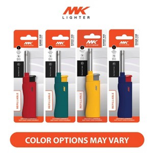MK Lighter 4ct HUE Refillable Small Wind Resistant Butane Utility ...