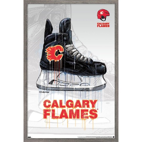 Trends International Nhl Calgary Flames - Drip Skate 21 Framed Wall ...