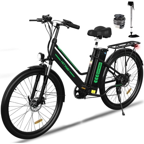 Hitway Bk8m Electric Bike: 26''×2.35‘’ Tire, 500w, 36v 15ah,21-55mile ...