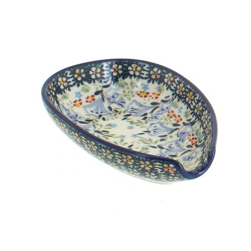 Blue Rose Polish Pottery Periwinkle Small Spoon Rest : Target