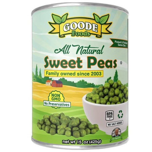 Goode Foods All Natural Sweet Peas - 15oz : Target