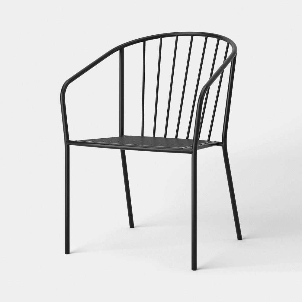 UPC 199268468605 - Wire Back Outdoor Patio Dining Stacking Chair Black ...