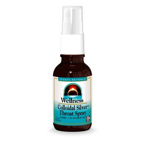 Source Naturals, Inc. Wellness Colloidal Silver 30 Ppm Throat Spray 1 ...