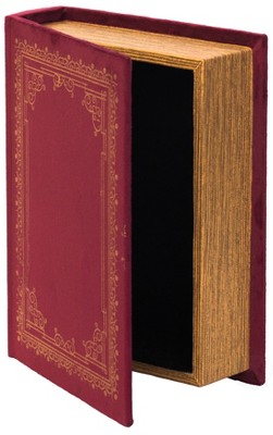Vintiquewise Decorative Vintage Book Shaped Trinket Storage Box - Red ...