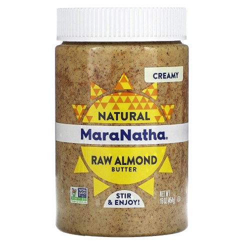 Maranatha Natural Raw Almond Butter, Creamy, 16 Oz (454 G) : Target