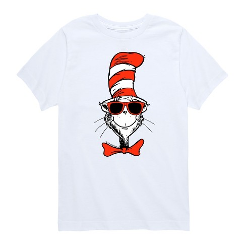 Boys' Dr. Seuss Cat In The Hat Wearing Sunglasses Short Sleeve Graphic ...
