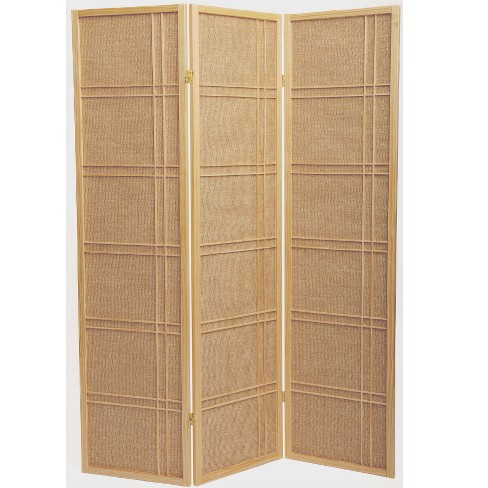 Legacy Decor 3 Panels Privacy Room Divider Rattan Cane Webbing Insert ...