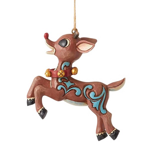 Jim Shore 3.0 Inch Rudolph In Flight Red Nosed Reindeer Traditions Tree ...