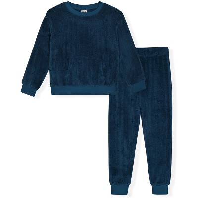 Sleep On It Boys 2-Piece Furry Fleece Pajama Sets - Furry , 6-7 : Target