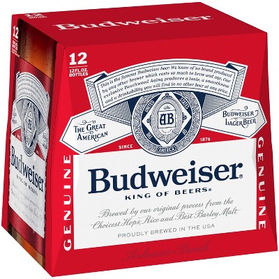 Budweiser Lager Beer - 12pk/12 Fl Oz Bottles : Target