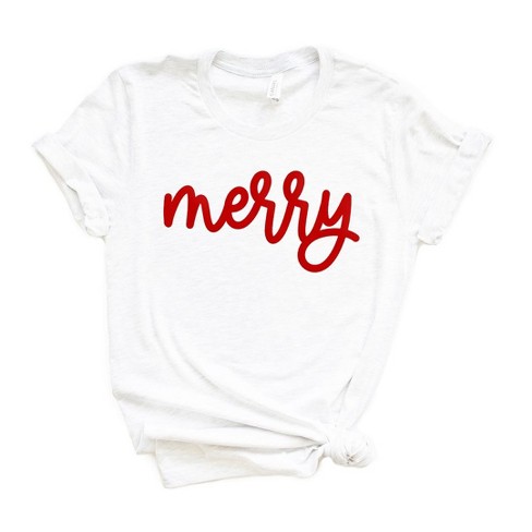 Simply Sage Market Women's Merry Bold Cursive Puff Print Graphic Pajama ...